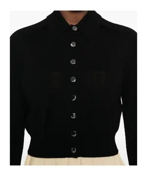 Sportmax Perseo Button-up Knitted Cardigan - Black