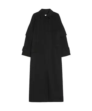Max Mara Agamia Belted Long-sleeved Coat - Black