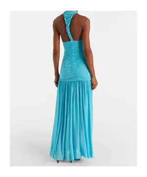 Christopher Esber Ruched Jersey Maxi Dress - Blue