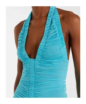 Christopher Esber Ruched Jersey Maxi Dress - Blue