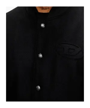 DIESEL® Embroidered Logo Bomber Jacket - Black