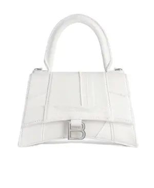 Balenciaga Mini Hourglass Bag With Logo Plaque