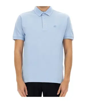 Etro Logo Embroidered Straight Hem Polo Shirt