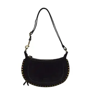 Isabel Marant Étoile Oskan Moon Zipped Medium Shoulder Bag - Black