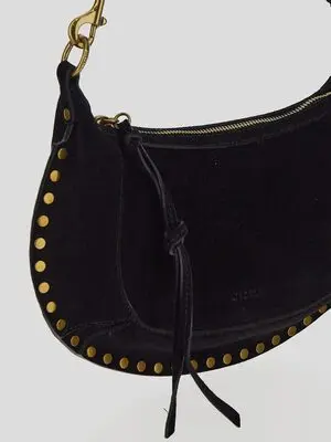 Isabel Marant Étoile Oskan Moon Zipped Medium Shoulder Bag - Black