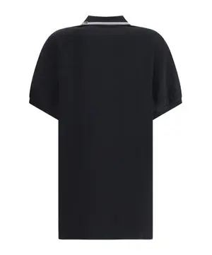 Alexander Wang Short-sleeved Polo Mini Dress With Blouson Sleeves - Black