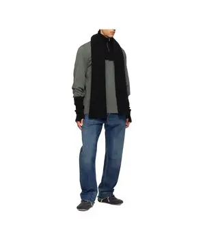 MAISON MARGIELA Knitted Gloves - Black