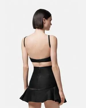 Versace Pleated Bustier Top