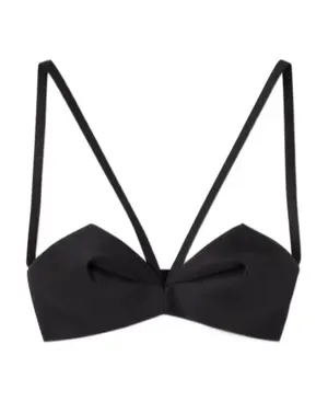 Versace Pleated Bustier Top - Black