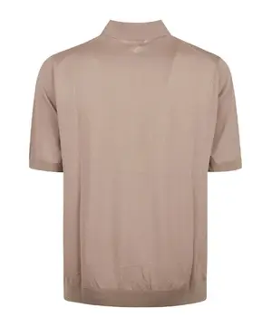 BALLANTYNE Cltralight Cotton Polo Shirt - Darksand