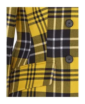 Dior Double-breasted Checked Wool Jacket