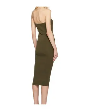 ST. AGNI Ribbed Knit Midi Dress