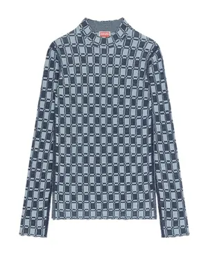 Kenzo Vichy Jacquard Fitted Jumper