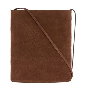Celine Suede Calfskin Bucket Bag With Embossed Triomphe