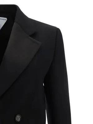 Bottega Veneta Curved Sleeve Compact Satin Jacket