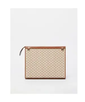 Max Mara Logo Plaque Zip-up Wallet - Nude