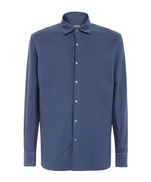 Zegna Long-sleeved Shirt - Blue