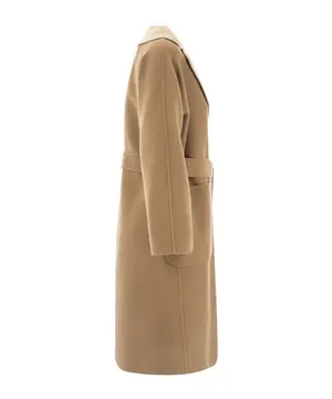 Max Mara Belted Long-sleeved Double-sided Coat