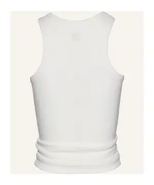 Magda Butrym Knotted Ribbed Tank Top - Cream