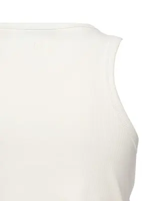 Magda Butrym Knotted Ribbed Tank Top - Cream