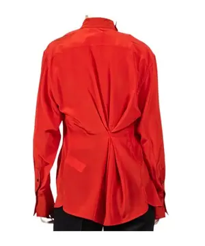 Victoria Beckham Tied-neck Asymmetric Hem Shirt