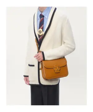 Valentino Garavani 9to5 Foldover Top Shoulder Bag - Brown