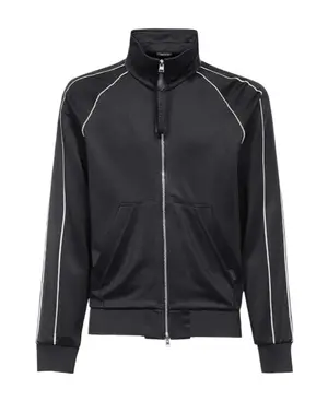 TOM FORD Zip-up Jersey Jacket - Black
