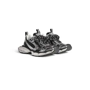 Balenciaga 3xl Lurex Lace-up Sneakers - Black/silver