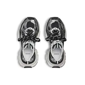 Balenciaga 3xl Lurex Lace-up Sneakers - Black/silver