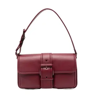 Michael Kors Colby Medium Leather Shoulder Bag - Red