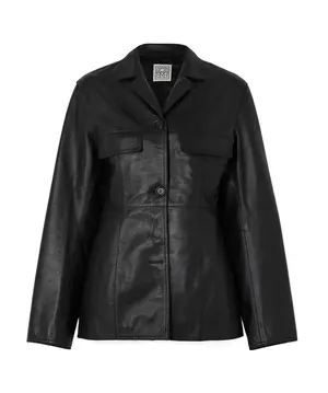 TOTEME Hourglass Buttoned Leather Jacket
