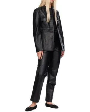 TOTEME Hourglass Buttoned Leather Jacket