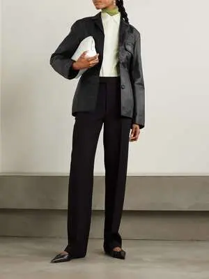TOTEME Hourglass Buttoned Leather Jacket