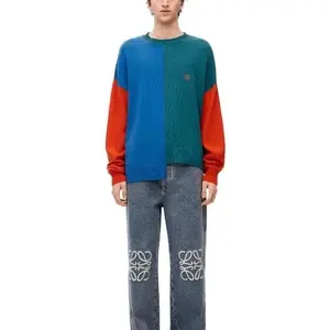 Loewe Asymmetric Colour-block Knitted Jumper