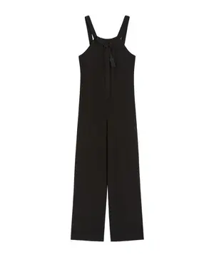 Max Mara Cady Jumpsuit With Wide Neckline And Interchangeable Ribbons