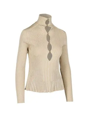 Bottega Veneta Lightweight Pleated Jumper - Nude