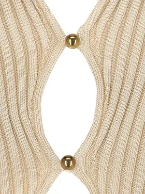 Bottega Veneta Lightweight Pleated Jumper - Nude