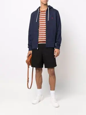 Polo Ralph Lauren Zip-up Embroidered Hoodie - Black