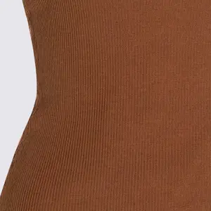 Max Mara High Neck Short Sleeve Jumper - Brown