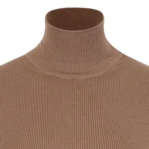 Max Mara High Neck Short Sleeve Jumper - Brown
