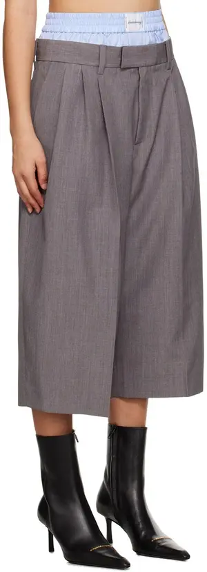 Alexander Wang Layered Tailored Culottes - Gray