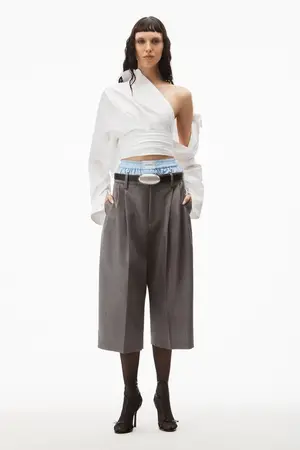 Alexander Wang Layered Tailored Culottes - Gray