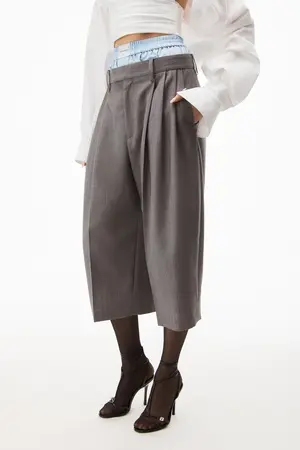 Alexander Wang Layered Tailored Culottes - Gray