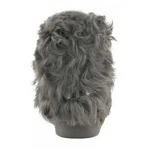 Mou Round Toe Short Boots - Grey
