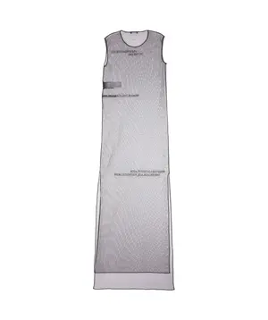 ANN DEMEULEMEESTER Mesh Maxi Dress With Pearl Embroidery