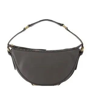 By Far Curved Zipped Shoulder Bag - Gray