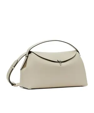 TOTEME Logo Plaque Shoulder Bag - Beige