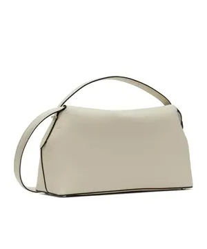 TOTEME Logo Plaque Shoulder Bag - Beige