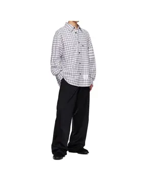 Thom Browne Gingham-pattern Buttoned Shirt - Medium Gray