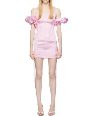 Jacquemus Puff-sleeve Mini Dress - Pink